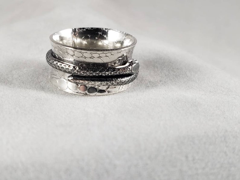 Snake Spinner Ring Silver Snake Spinner Ring. Men's or - Etsy