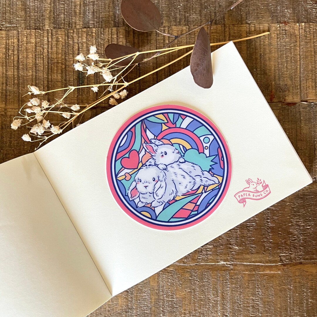 Rainbow Mix Buns Vinyl Sticker - Etsy