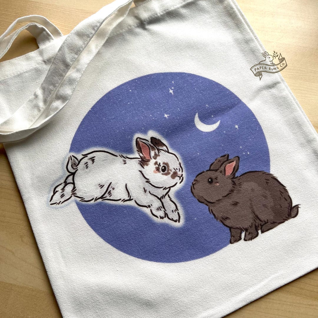 Boo Buns | Bunny Rabbit Tote Bag, Canvas Tote Bag - Etsy