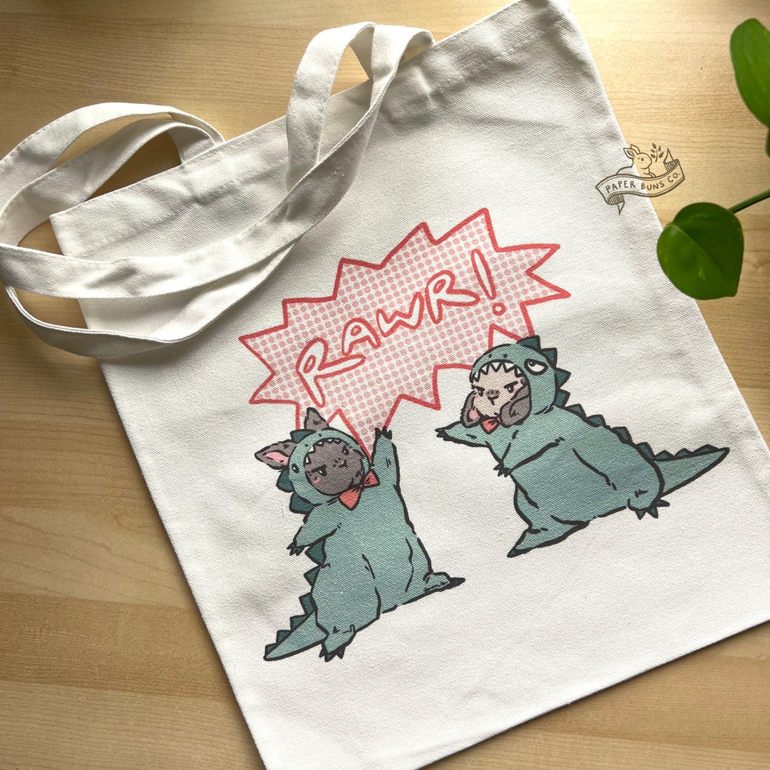 Rawr Buns Bunny Rabbit Tote Bag Canvas Tote Bag - Etsy