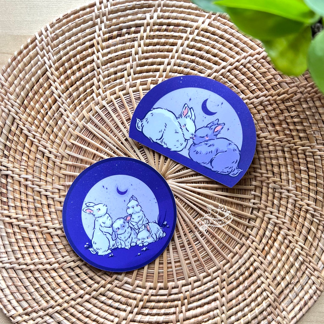 Purple Moon Bunsdonation Sticker - Etsy