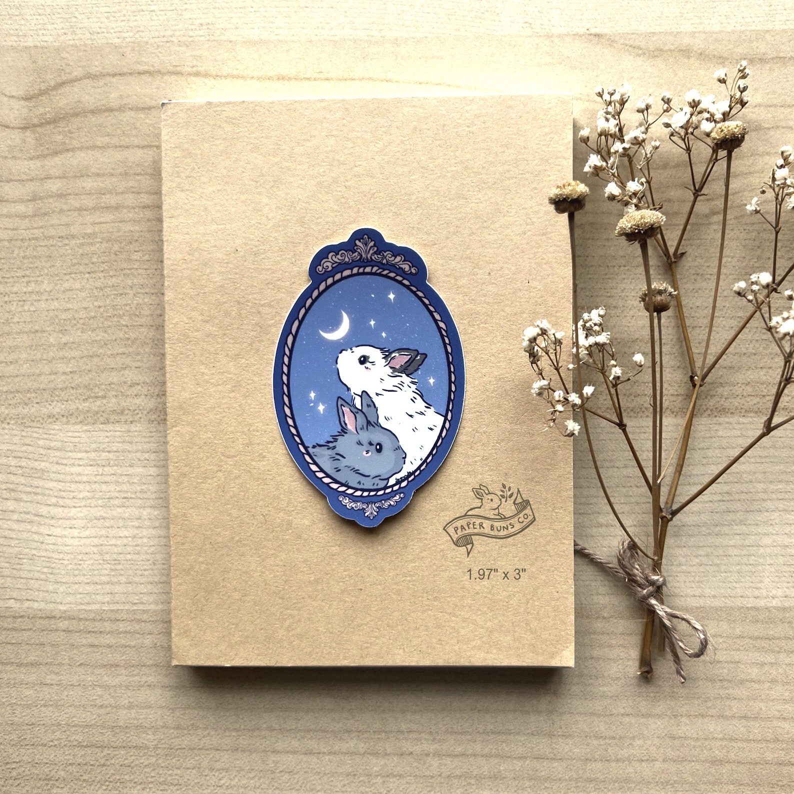 Two Moon Buns Vinyl Sticker | 1.97"x 3" - Etsy