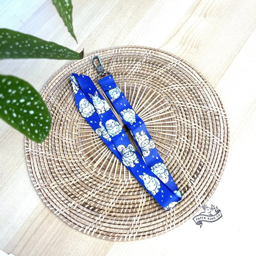 Blue Buns | Bunny Rabbit Lanyard, Key Chain - Etsy