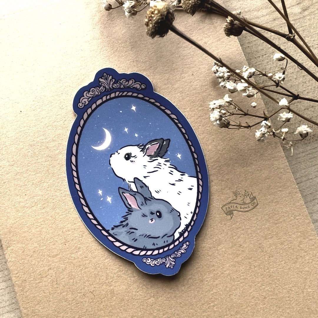 Two Moon Buns Vinyl Sticker | 1.97"x 3" - Etsy