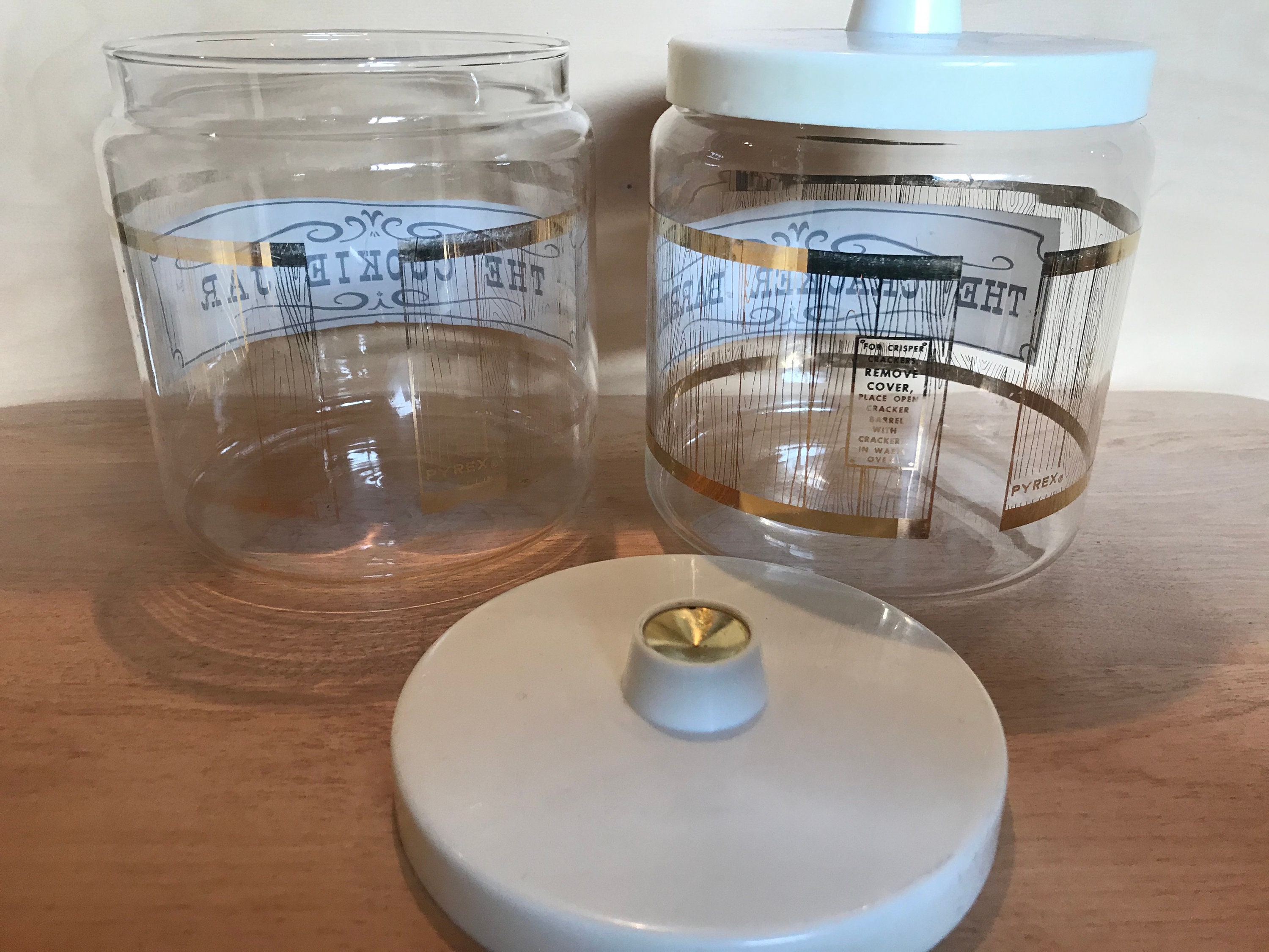 Vintage Pyrex Cookie et Cracker Jars | Etsy