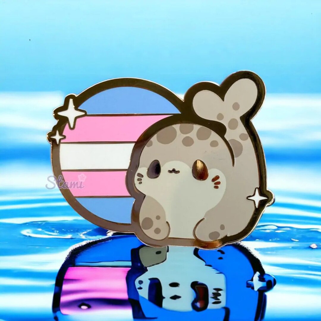 Seal Trans LGBTQ+ Pride Identity Flag Cute Sea Life Enamel Pins | Lapel ...