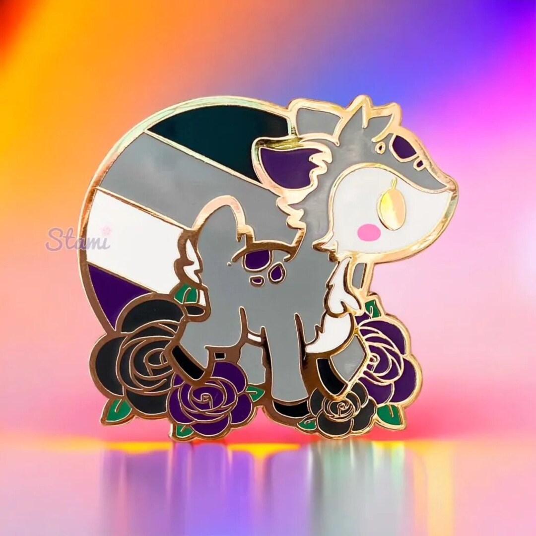 Deer Asexual LGBTQ+ Pride Identity Flag Cute Flower Enamel Pins | Lapel ...
