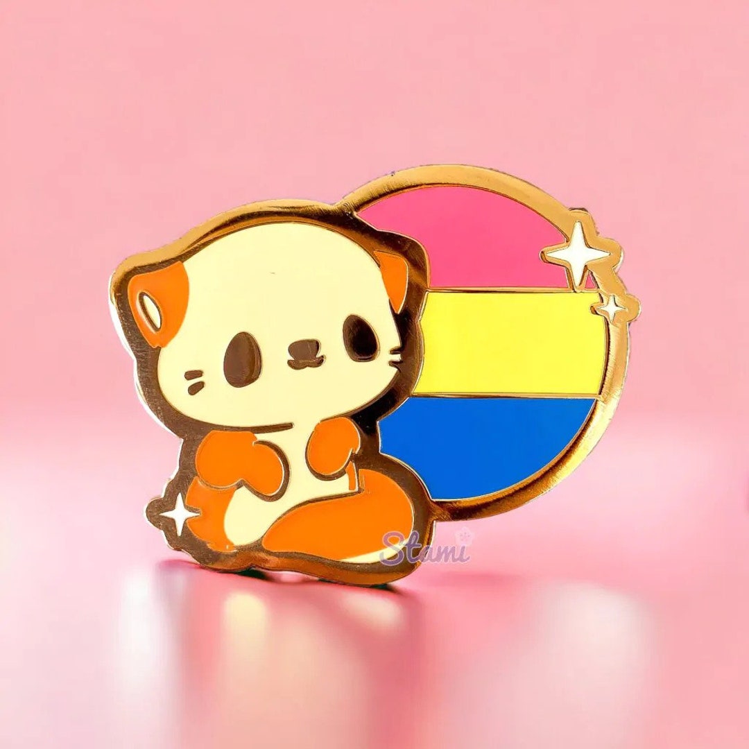 Otter Pansexual LGBTQ+ Pride Identity Flag Cute Sea Life Enamel Pins ...