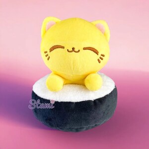Yellow Fish the Sushi Cat Cute Plush Cuddly Stuffed Soft Toy - Etsy