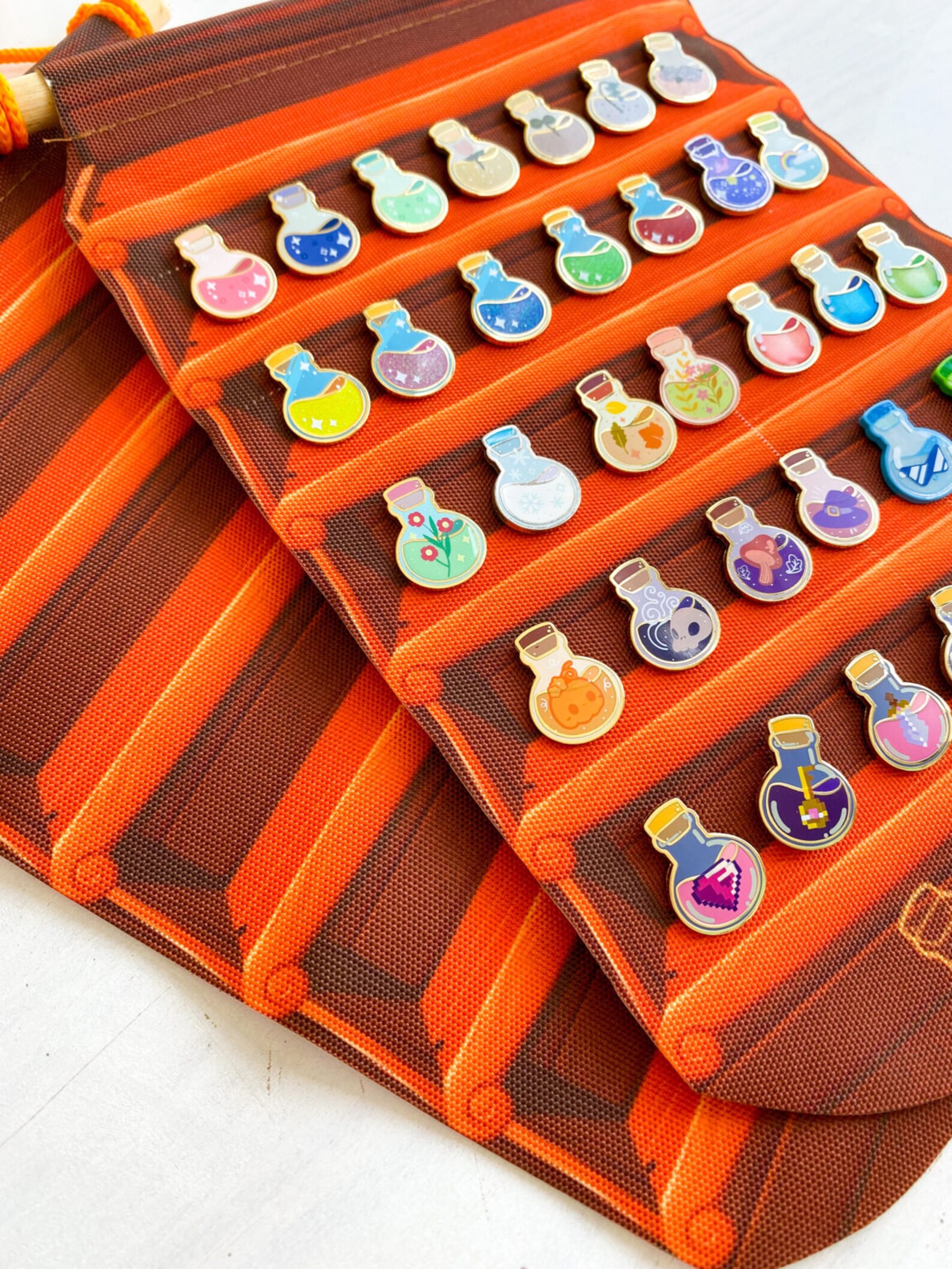 Potion Shelves Canvas Enamel Pin Flag - Etsy