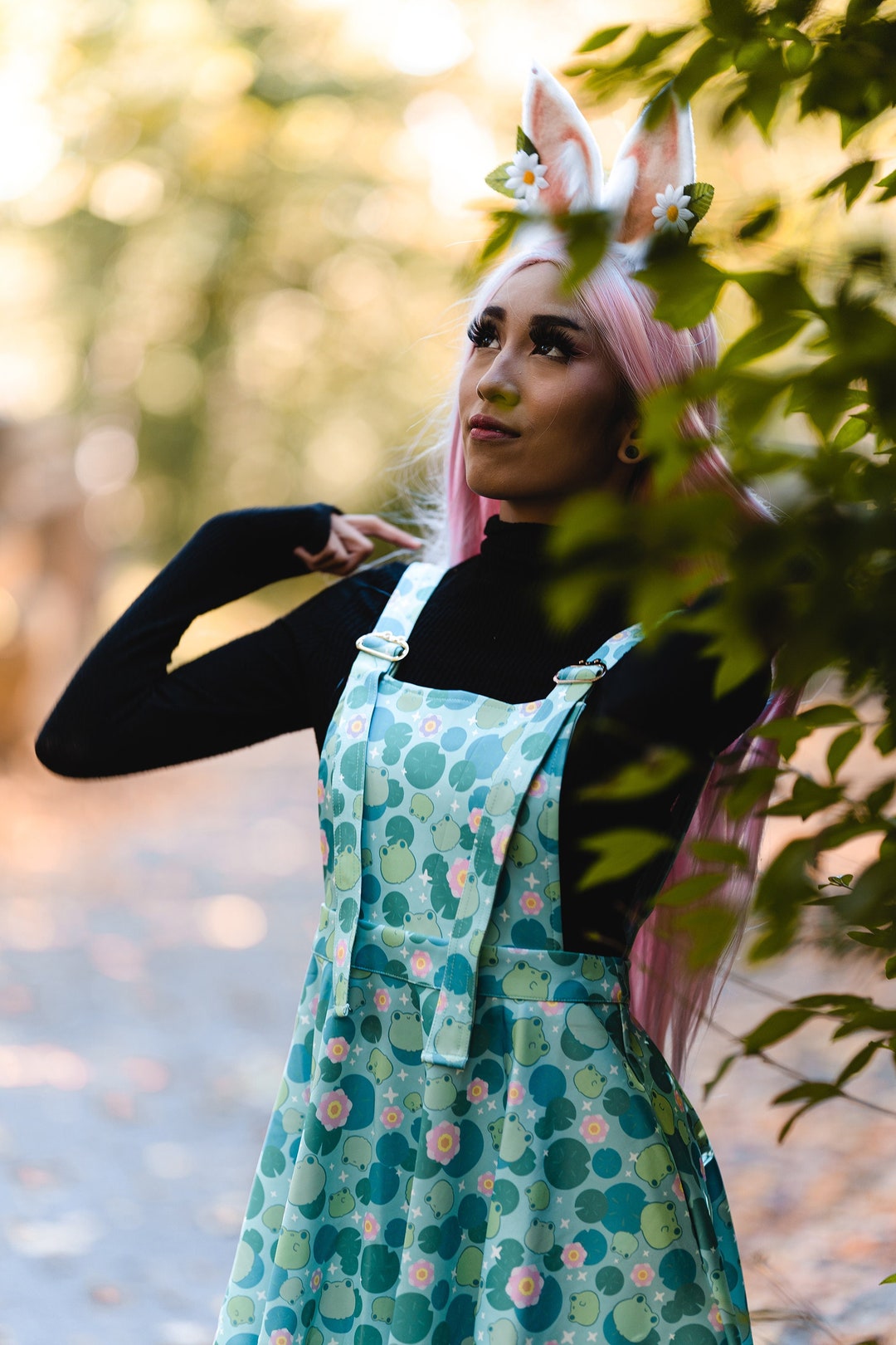 I Frogot How Cute My Dress is Frog Print Kawaii Overalls Dress - Etsy