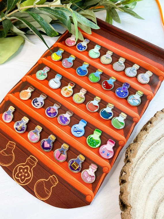 Potion Shelves Canvas Enamel Pin Flag - Etsy