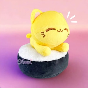 Yellow Fish the Sushi Cat Cute Plush Cuddly Stuffed Soft Toy - Etsy