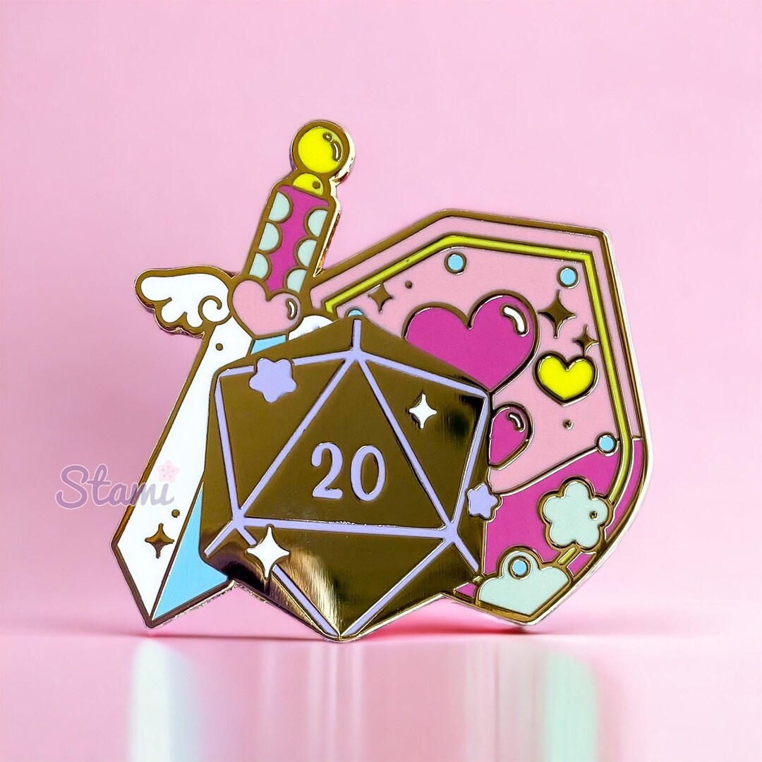 D20 Dice Paladin Pin | Dungeon Master Enamel Pin, Dungeons and Dragons ...