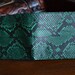 MA Leather Genuine Python Snake Green Matte Back Wallet - Etsy