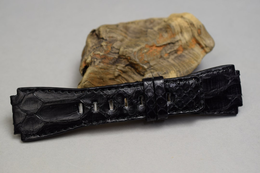 Bracelet de montre MA pour Bell & Ross 24 24 mm Véritable Python Belly ...