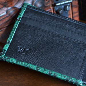 MA Leather Genuine Python Snake Green Matte Back Wallet Firenze Nr. 14 ...