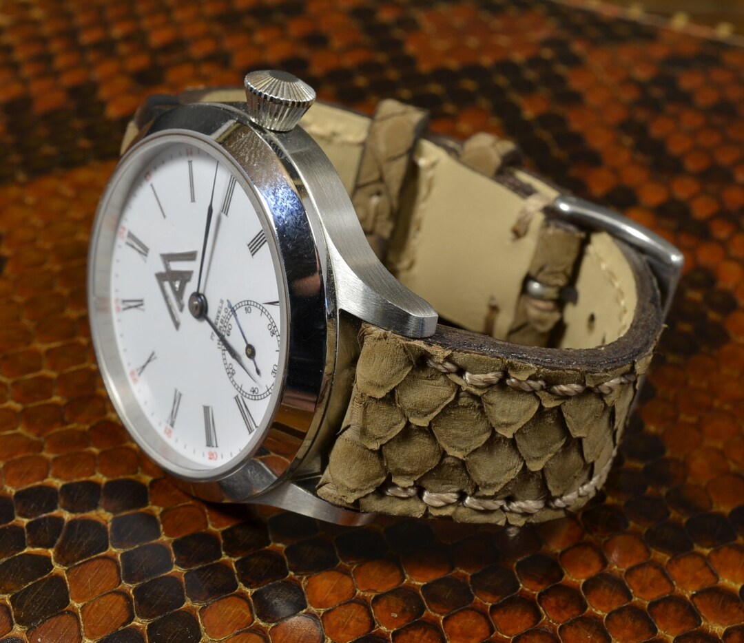 Bracelet de montre MA 22 20 18 mm Python véritable nubuck peau de ...