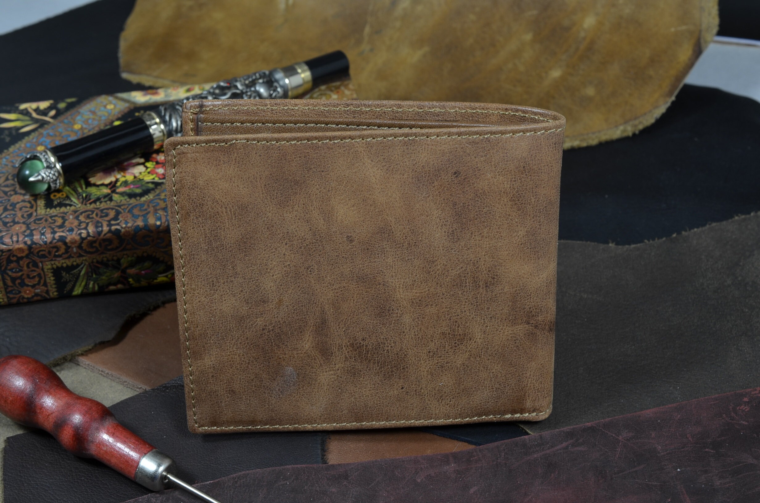 MA Leather Genuine Calf Leather Roma Calf Box Brown Nr. 15 - Etsy UK