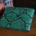MA Leather Genuine Python Snake Green Matte Back Wallet - Etsy