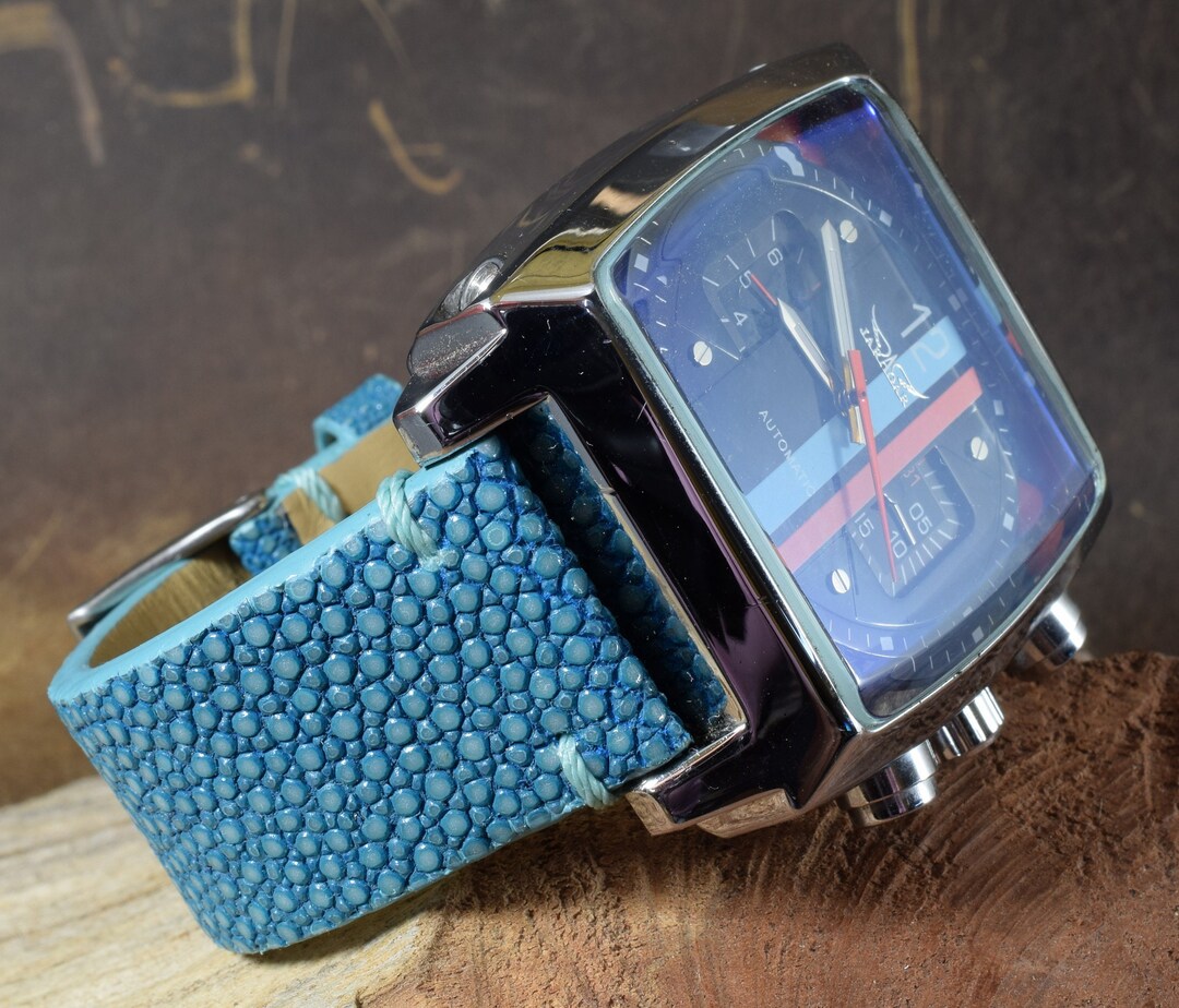 Turquoise Stingray Skin Watch Strap 22 20 18 Mm, Handmade in Spain - Etsy