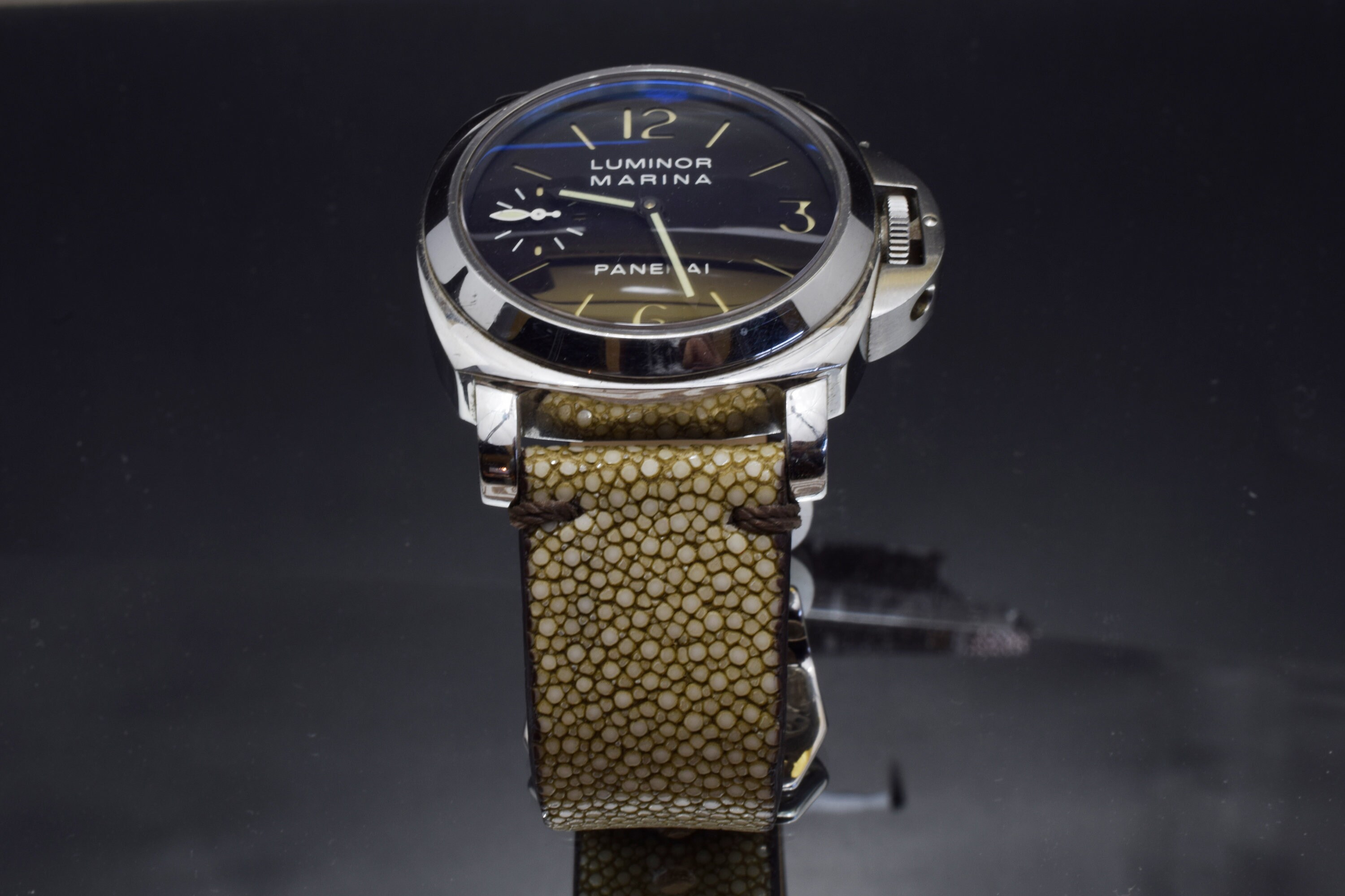 Genuine Stingray Skin Leather Watch Strap 26 24 22 Mm, Handmade Beige ...