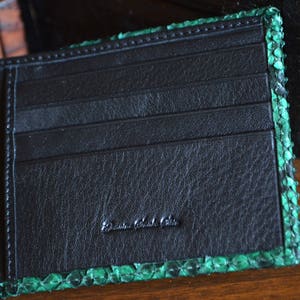 MA Leather Genuine Python Snake Green Matte Back Wallet Firenze Nr. 14 ...