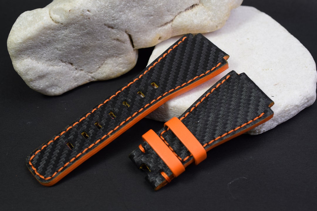 MA Watch Strap Band for Bell & Ross 24 24 Mm Genuine Calf Leather ...