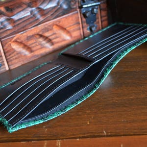 MA Leather Genuine Python Snake Green Matte Back Wallet Firenze Nr. 14 ...