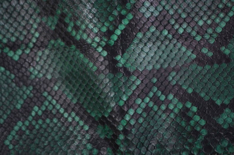 MA Leather Genuine Python Snake Green Matte Back Wallet - Etsy