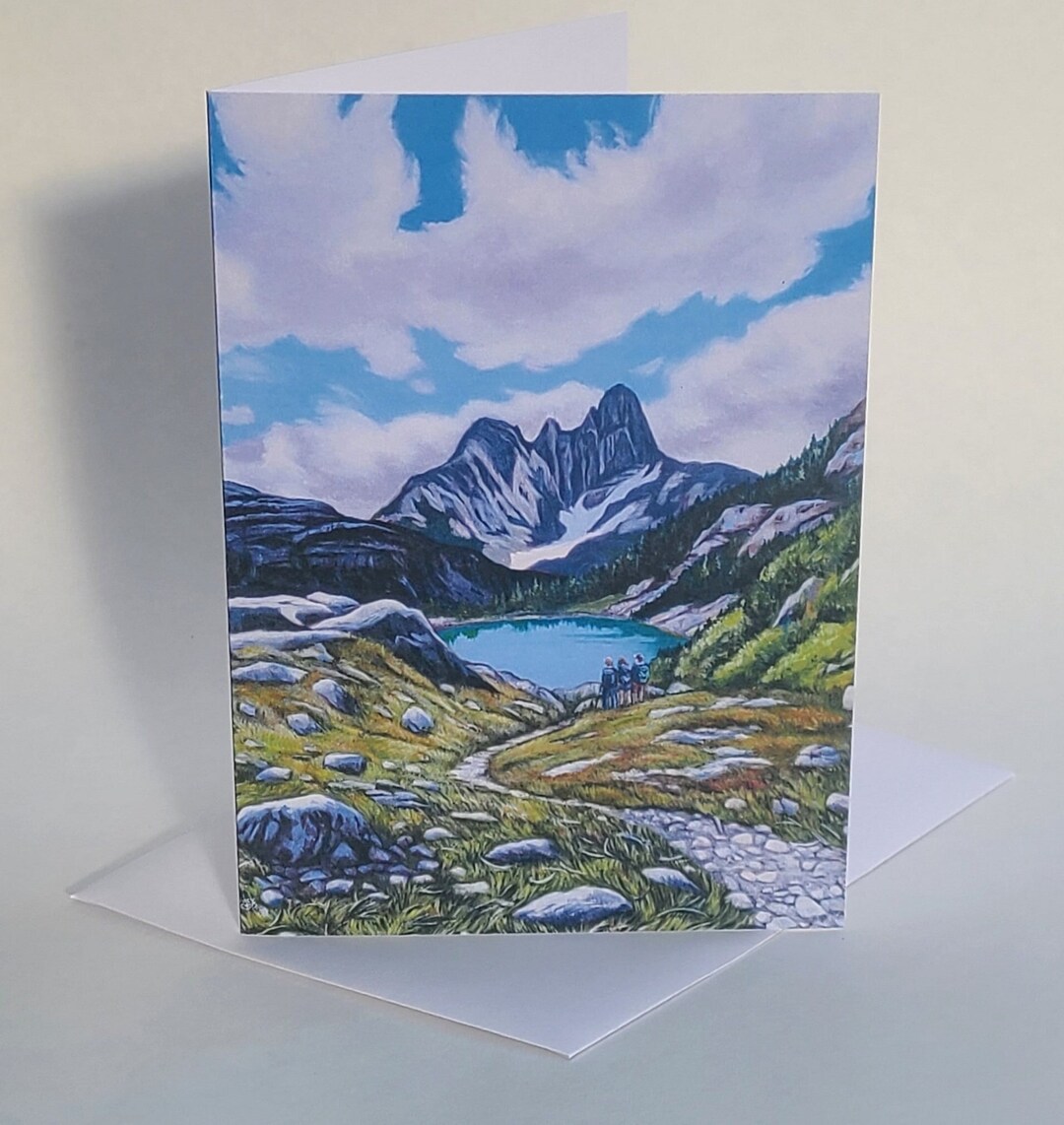 Mountain Hike Art Cards // You Choose // Blank Greeting Cards - Etsy