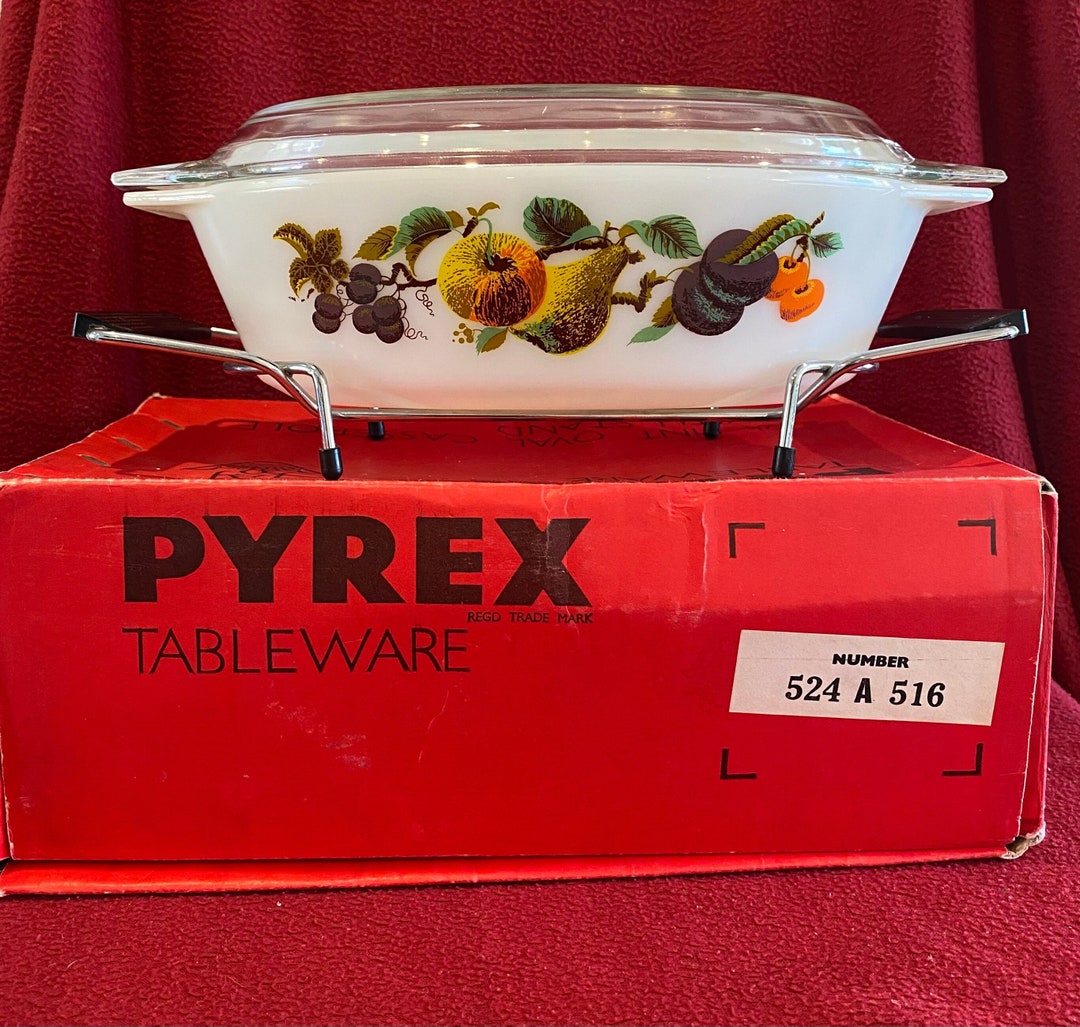 Pyrex JAJ Kent Orchard Hawaii 1960's Oval Casserole Dish 2.5 Pint #524 ...