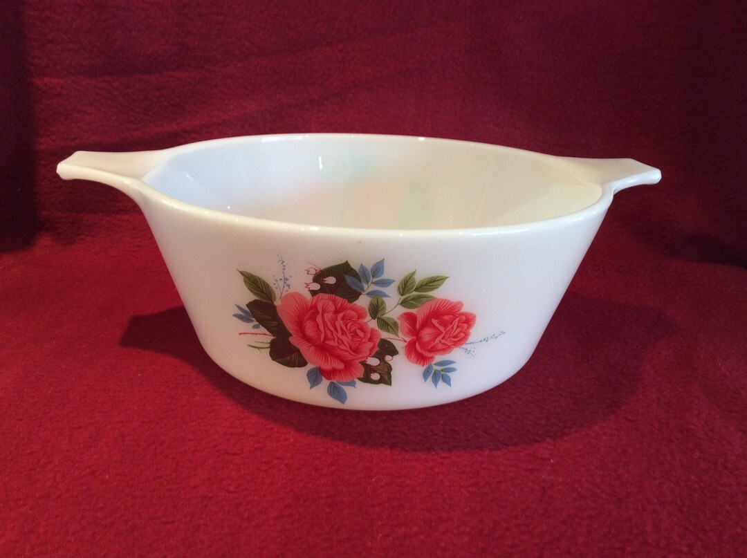 Pyrex JAJ Cottage Rose Serving Dish 7.5" Diameter 2 Pint Circa 1970 - Etsy