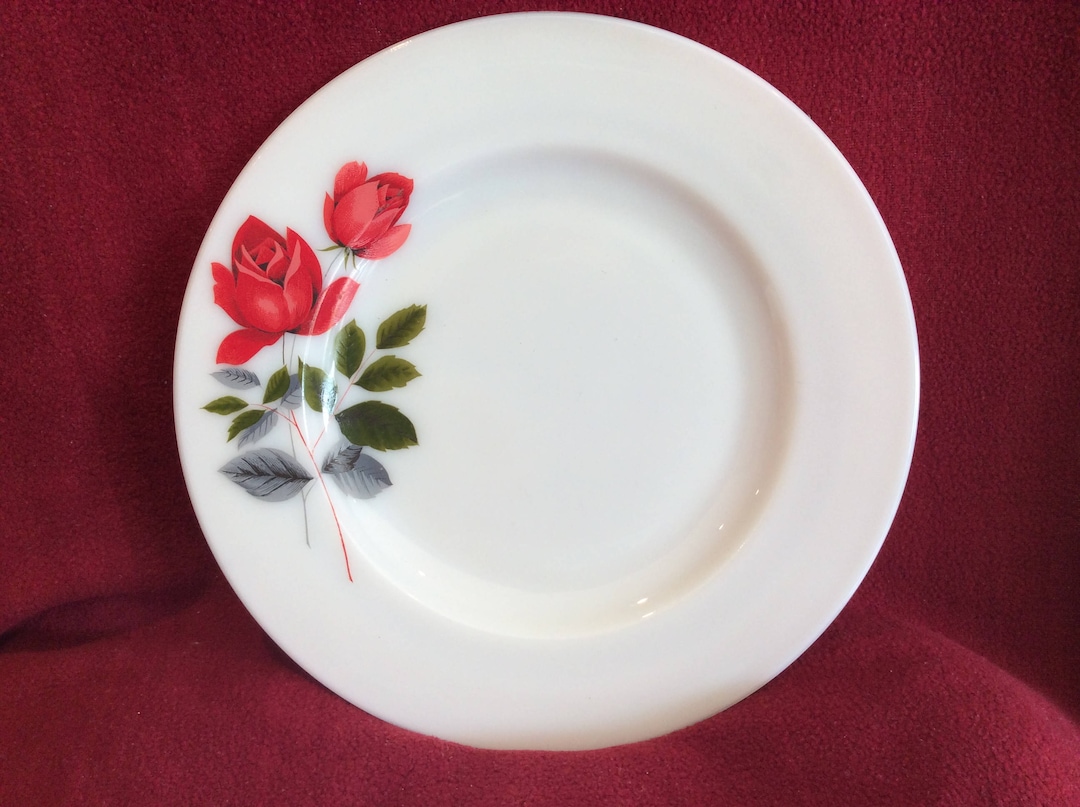 Pyrex JAJ June Rose Dessert Plate 8.5" Diameter 1960's - Etsy