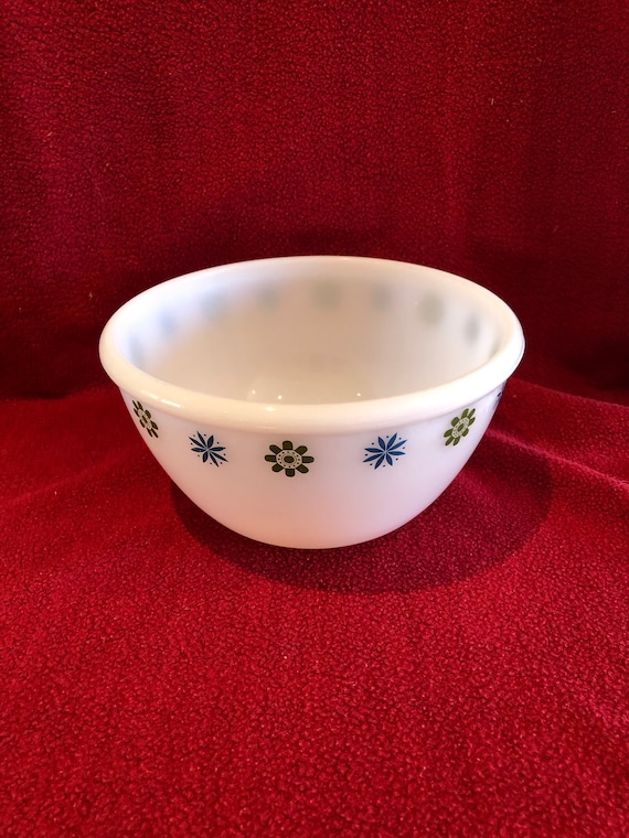 Phoenix Opalware Stylised Green and Blue Pattern Mixing Bowl 2 - Etsy