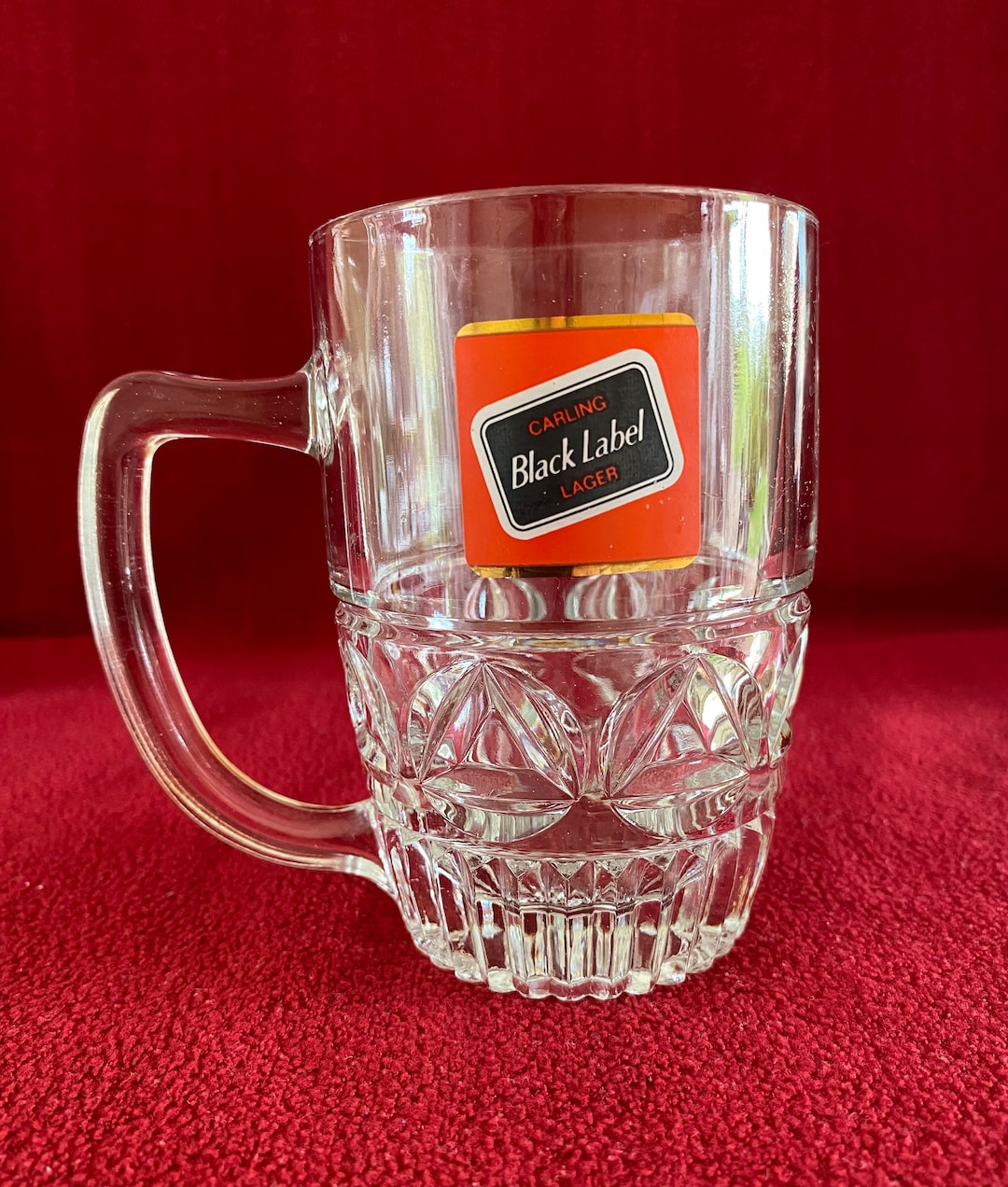Carling Black Label Lager 1/2 Pt Drinking Glass. Tankard. 11cm Tall ...