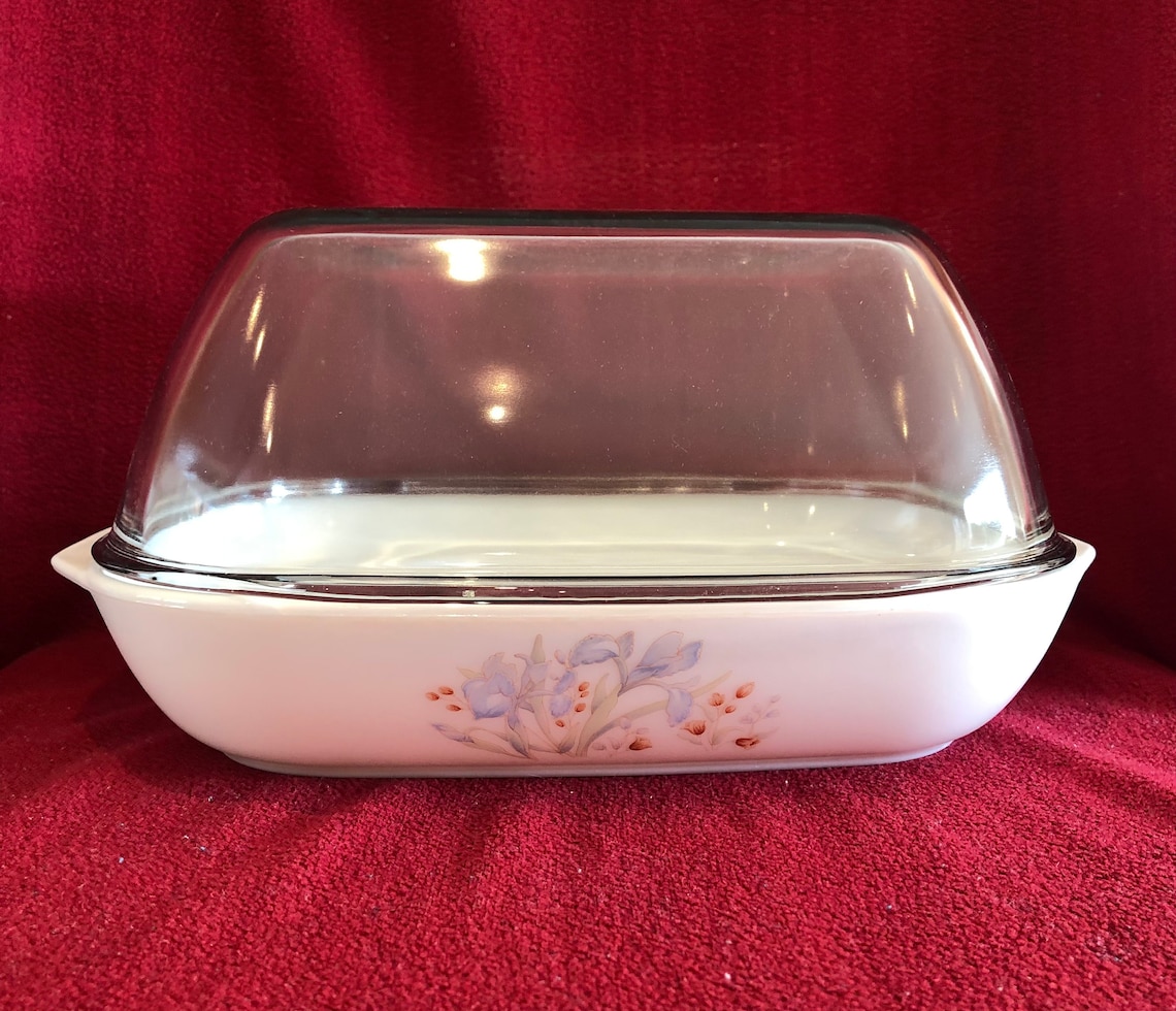 Pyrex Iris Blue Iris Easy Roast Circa 1985 535 With Original | Etsy