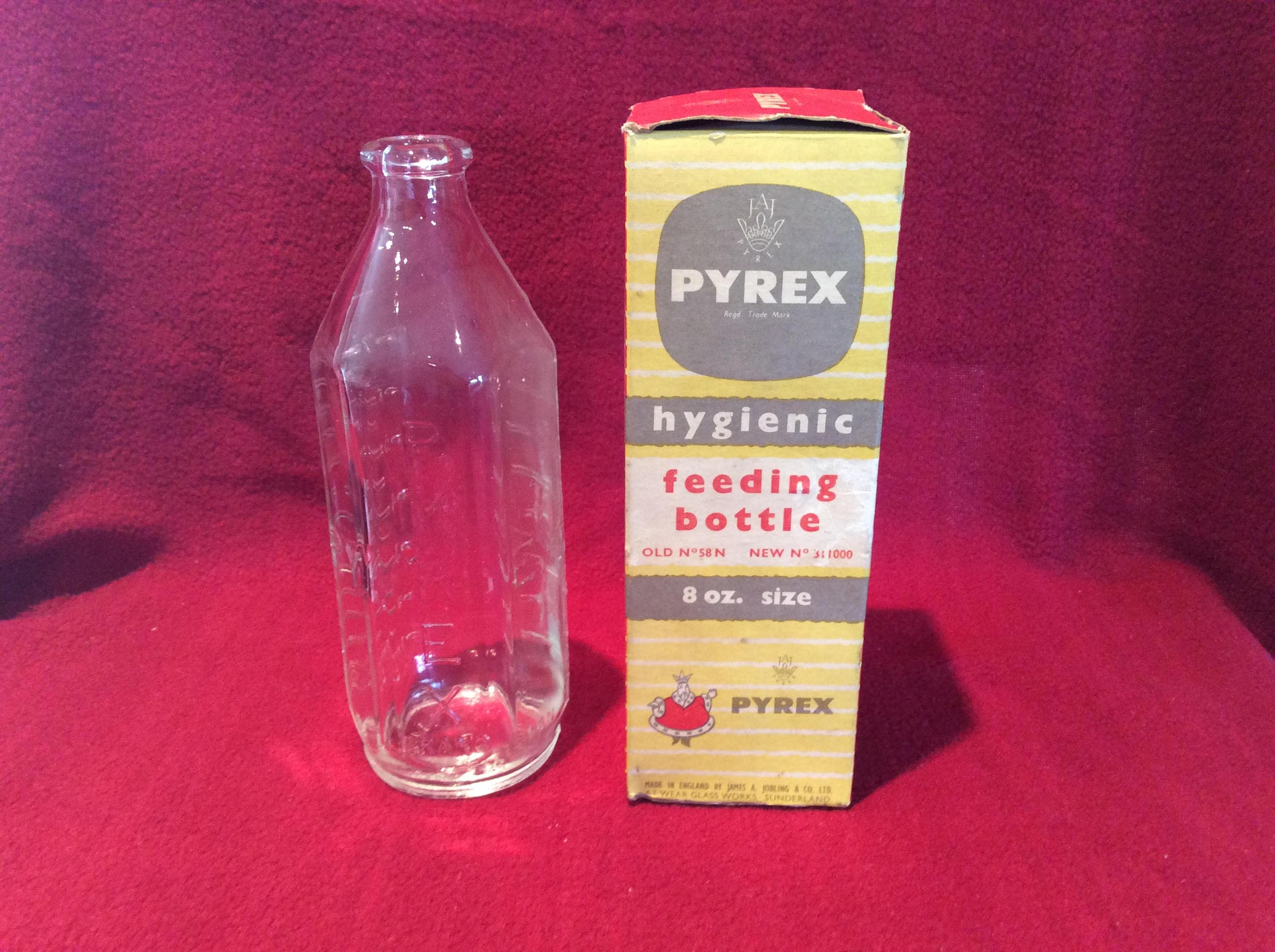 Pyrex JAJ Hygienic 8oz Clear Glass Baby Feeding Bottle Boxed | Etsy UK