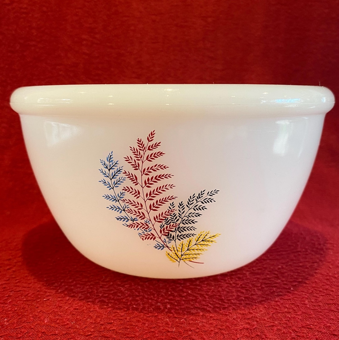Phoenix Opalware Fern Pattern Pudding Bowl 1.5pt #061. Circa 1960 - Etsy