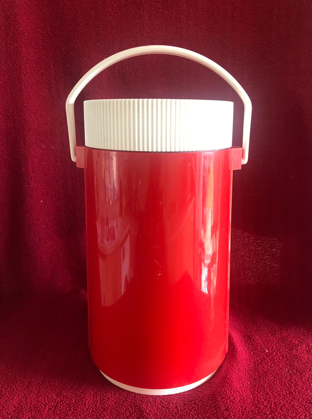 Vintage Insulex Red & White Plastic Picnic Flask - 1 Ltr - 1960s - Etsy