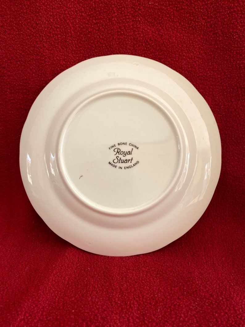 Royal Stuart Fine Bone China Tea Plate: Pink Morning Glory, Gold Rim - Etsy