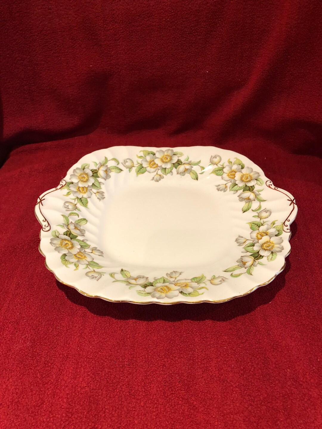 Aynsley Dogwoods AYN8040 Flower Pattern Bread, Cake or Sandwich Plate ...