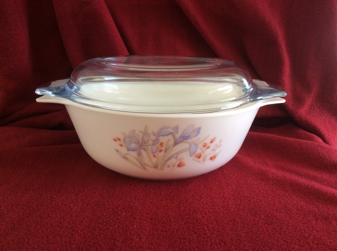 Pyrex Iris Blue Iris Casserole Dish 1.25 Litre #507 Circa 1985 - Etsy