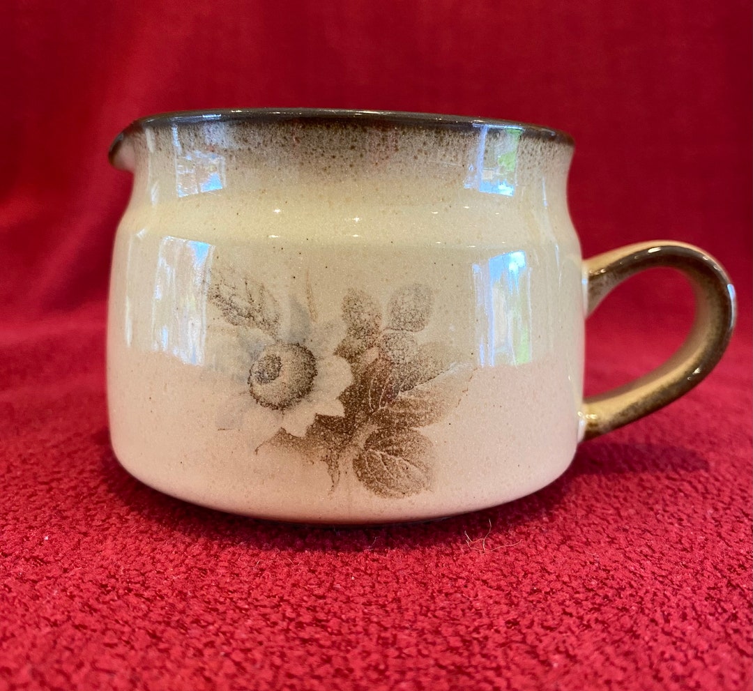 Denby Stoneware Memories Milk Jug Creamer. Taupe and Brown Glaze With ...