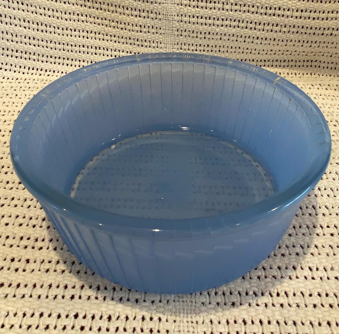 Phoenix Opalware Blue Spray Ware Soufflé Dish #510. 1pt Capacity 1950's ...