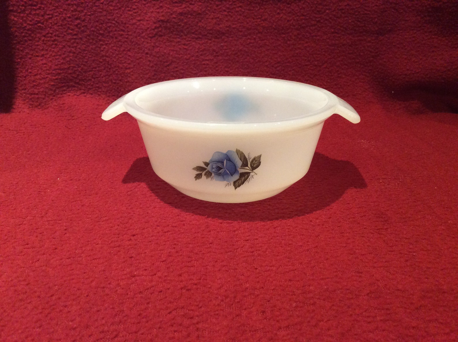 Phoenix Opalware Blue Rose Casserole Dish 8oz Circa 1960 | Etsy