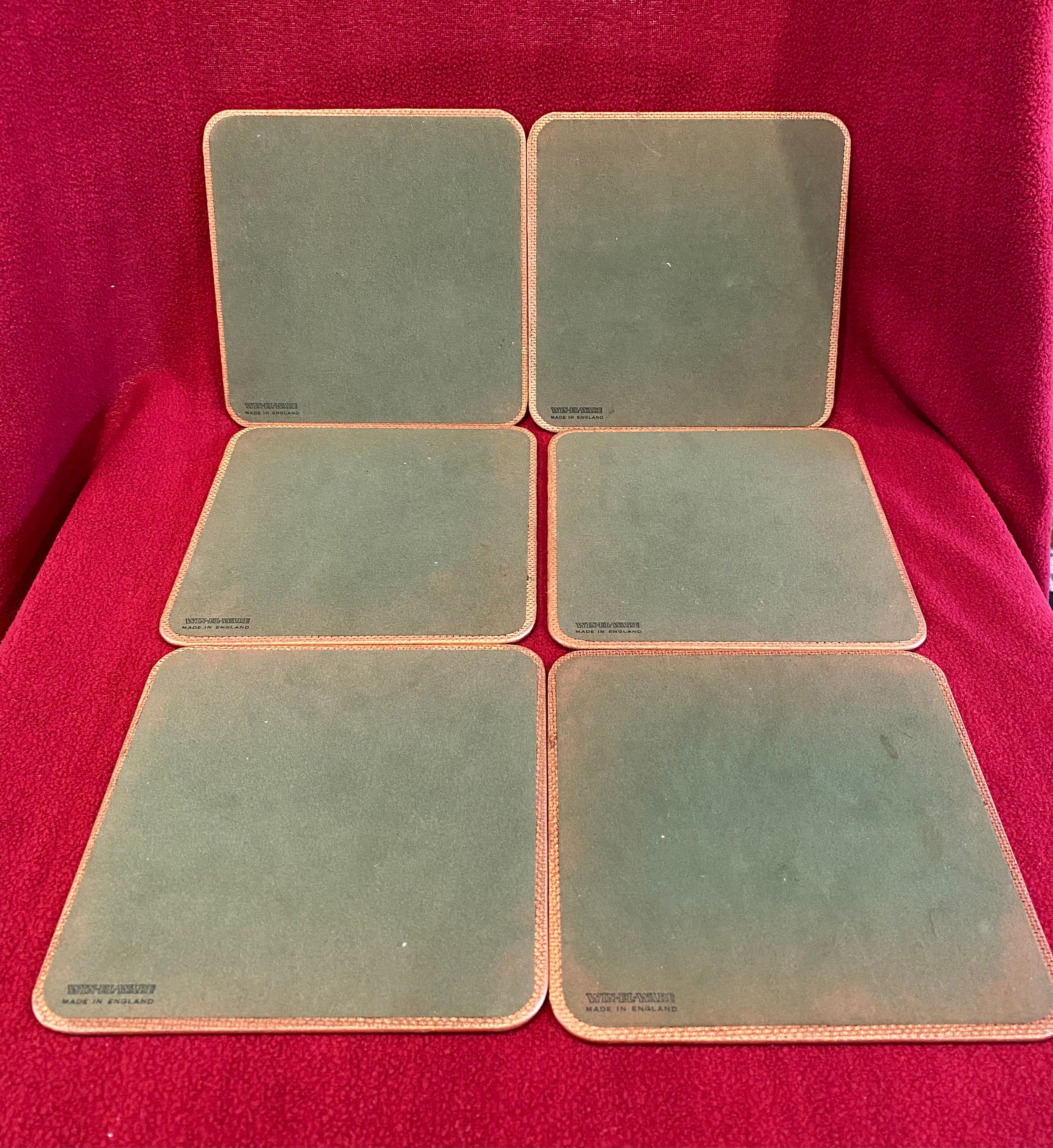 Win-el-ware England. Set of Six Coasters Trivets Placemats in - Etsy