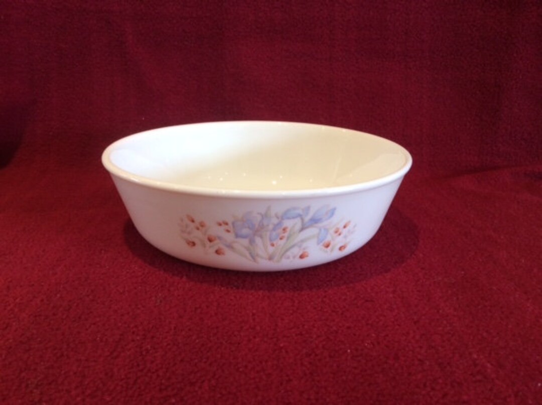 Pyrex Iris Blue Iris Cereal Bowl 158mm Diameter at Rim - Etsy UK