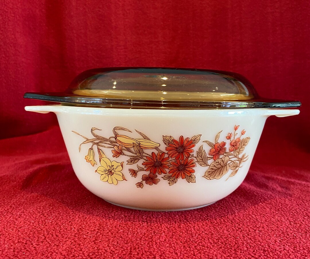 Pyrex Harvest Spray Casserole Dish 800ml #504 - Etsy