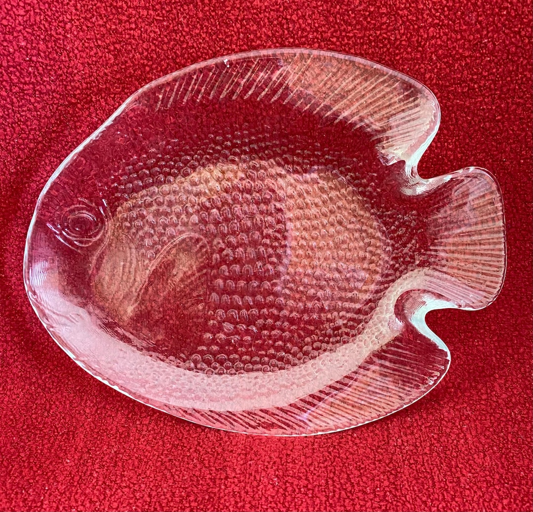 Arcoroc Poisson Fish Shaped Clear Glass Small Plates. Starter Plates ...